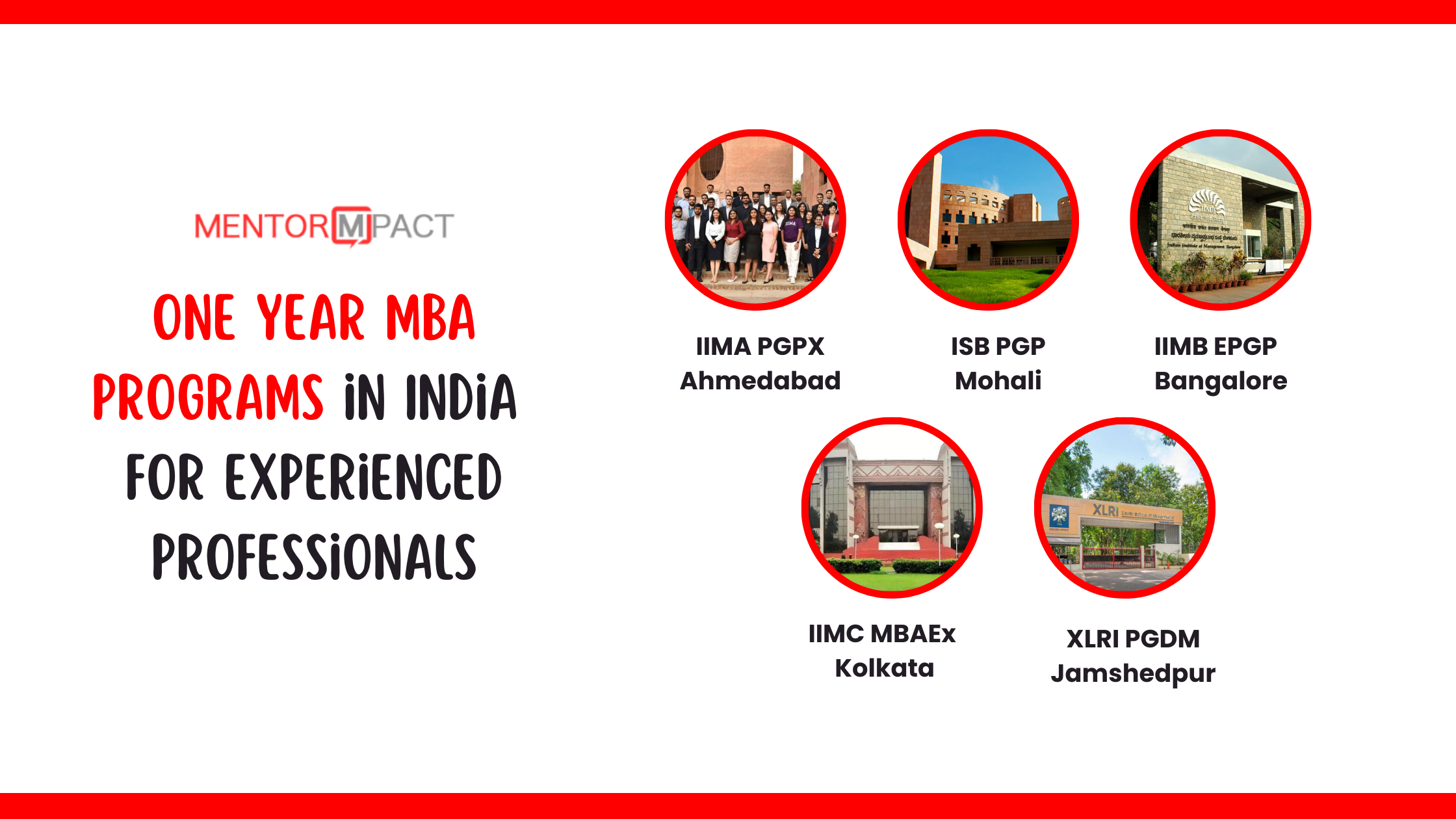 One year programs in India for experienced Professionals – Mentor Mpact